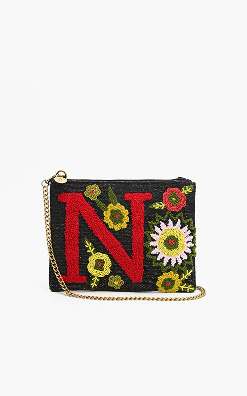 N Floral Crossbody Bag - America & Beyond Wholesale