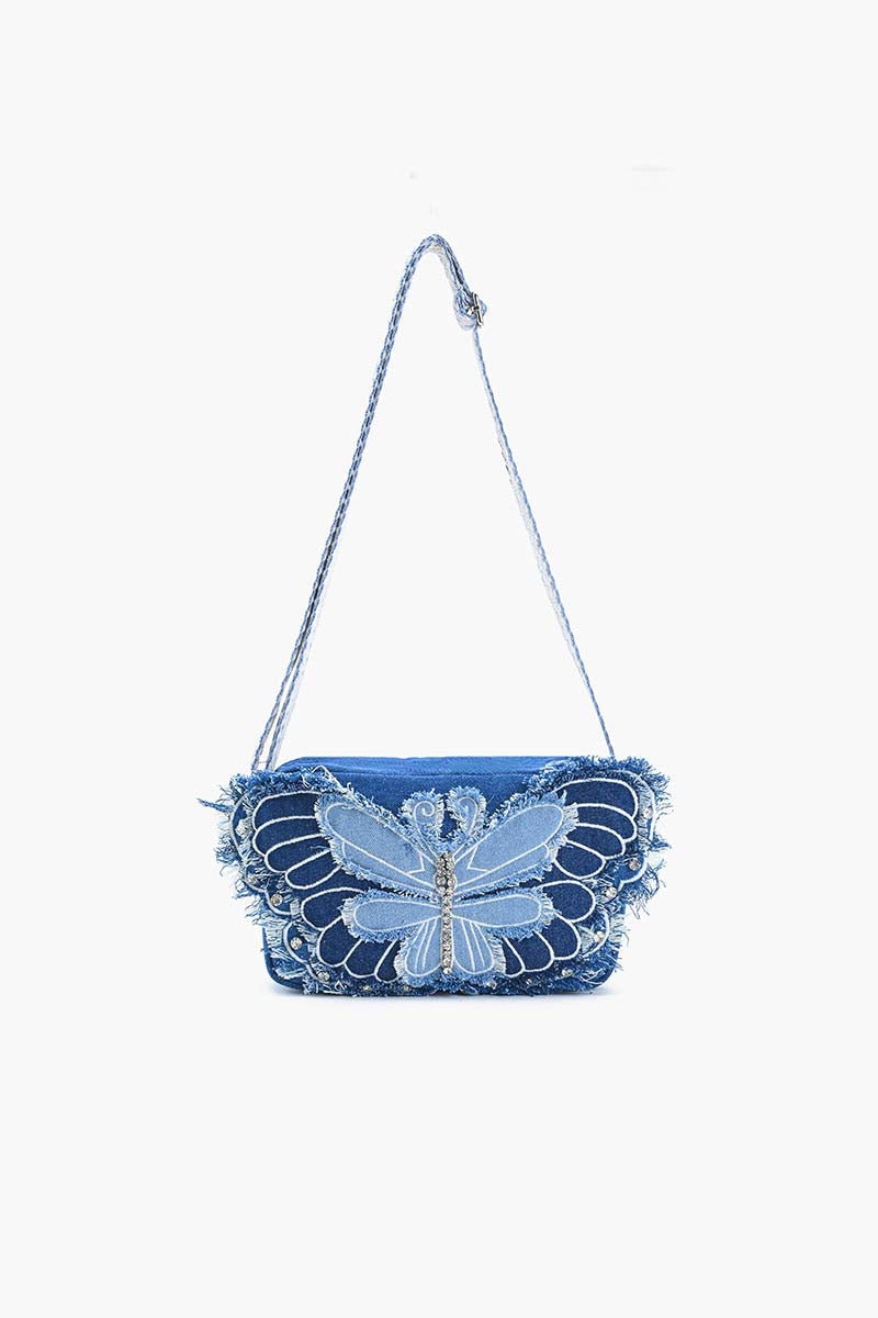 Flutter Sparkle Denim Bag – America & Beyond Wholesale
